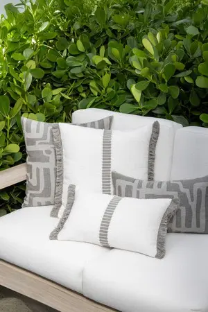 Elaine Smith Deluxe Boucle Textured Indoor & Outdoor Woven Accent Pillow
