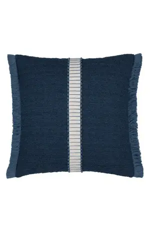 ELAINE SMITH Deluxe Boucle Textured Indoor & Outdoor Woven Accent Pillow - Indigo
