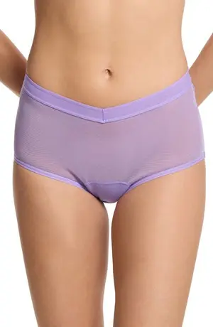 Hanky Panky Mesh Boyshorts - Grape Juice Purple