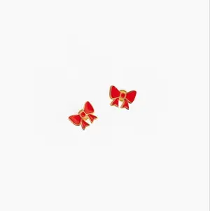 PIP POP Enamel Bow Stud Earrings