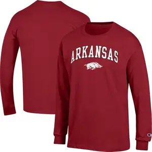 Champion Arkansas Razorbacks Arch Over Logo Long Sleeve T-shirt - Cardinal