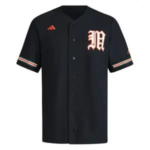 Adidas Miami Hurricanes V-neck Baseball Jersey