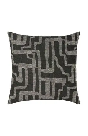 ELAINE SMITH Noble Indoor & Outdoor Woven Accent Pillow - Charcoal