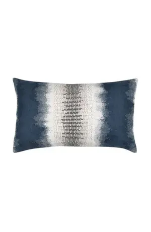 ELAINE SMITH Resilience With Chenille Accents Indoor & Outdoor Woven Accent Pillow - Indigo