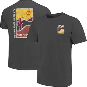 IMAGE ONE Arizona State Sun Devils Comfort Colors Minimal Vista Distressed Graphics T-shirt - Graphite