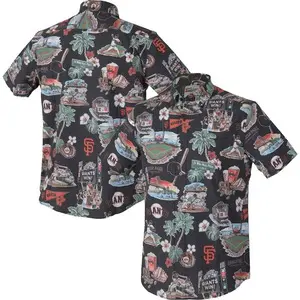 Reyn Spooner San Francisco Giants Scenic Tri-blend Performance Button-up Top - Black