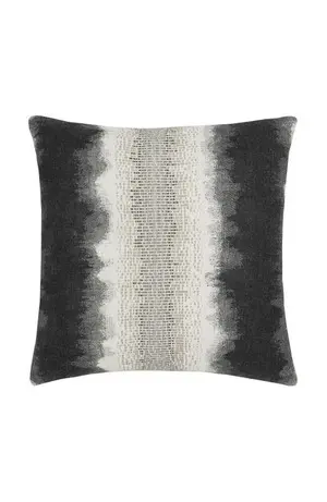ELAINE SMITH Resilience With Chenille Accents Indoor & Outdoor Woven Accent Pillow - Charcoal