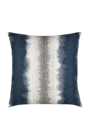 ELAINE SMITH Resilience With Chenille Accents Indoor & Outdoor Woven Accent Pillow - Indigo