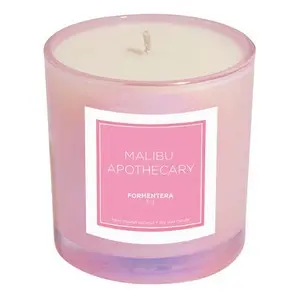 MALIBU APOTHECARY Iridescent Pink Candle - Formentera
