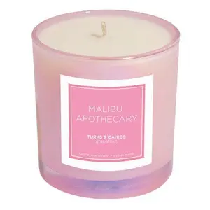 MALIBU APOTHECARY Iridescent Pink Candle - Turks & Caicos