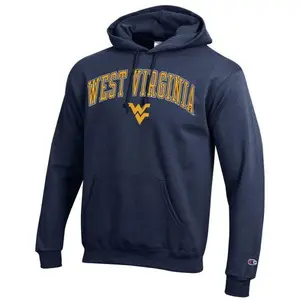 Champion West Virginia Mountaineers Arched Logo Fleece Pullover Hoodie - Navy
