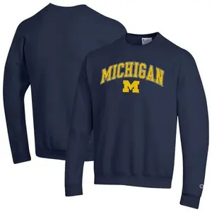 Champion Michigan Wolverines Arch Over Logo Pullover Sweatshirt