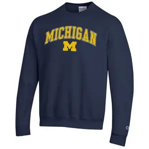 Champion Michigan Wolverines Arch Over Logo Pullover Sweatshirt