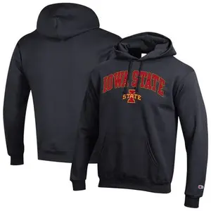 Champion Iowa State Cyclones Arched Logo Fleece Pullover Hoodie - Black