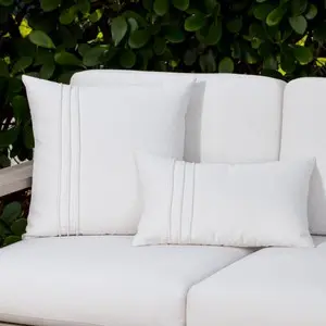Elaine Smith Continuity Hand Pleated Boucle Indoor & Outdoor Woven Accent Pillow