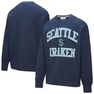 Mitchell & Ness Seattle Kraken Playoff Win Fleece Pullover Sweatshirt - Navy