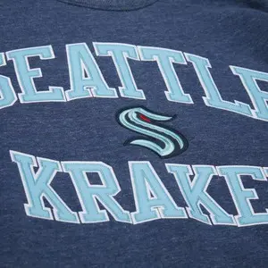 Mitchell & Ness Seattle Kraken Playoff Win Fleece Pullover Sweatshirt