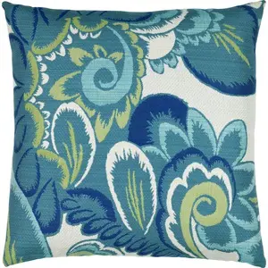ELAINE SMITH Floral Wave Jacquard Indoor & Outdoor Woven Accent Pillow - Multi