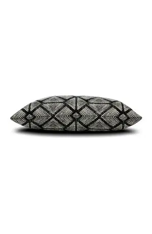 ELAINE SMITH Bakuba Indoor & Outdoor Woven Accent Pillow - Ebony