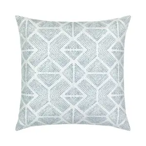 ELAINE SMITH Bakuba Indoor & Outdoor Woven Accent Pillow - Stream