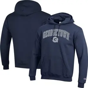 Champion Georgetown Hoyas Arched Logo Fleece Pullover Hoodie - Navy