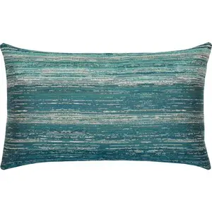 ELAINE SMITH Textured Indoor & Outdoor Woven Accent Pillow - Lagoon