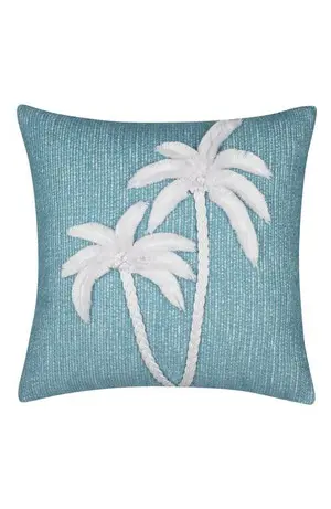 ELAINE SMITH Escape Handmade Applique Indoor & Outdoor Woven Accent Pillow - Ocean