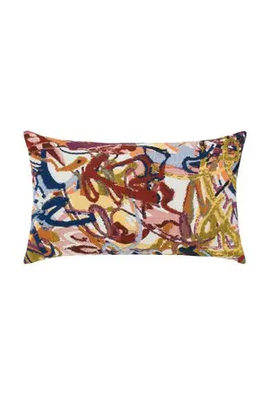 ELAINE SMITH Graffiti Jacquard Indoor & Outdoor Woven Accent Pillow - Multi