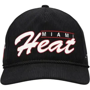 '47 Miami Heat Double Header Sidepatch Cord Hitch Adjustable Cap - Black