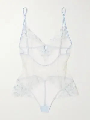 Kiki De Montparnasse Mathilde Silk-blend Bodysuit