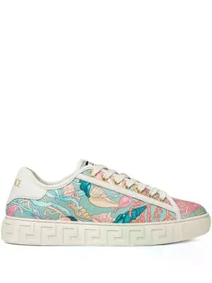 Versace Underwater Barocco Greca Sneakers - Green