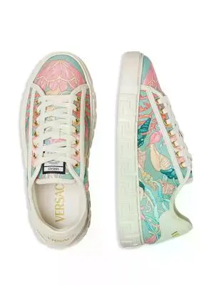 Versace Underwater Barocco Greca Sneakers - Green