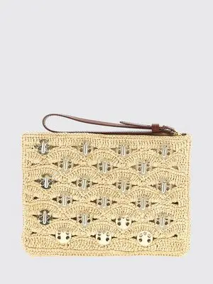 Rabanne Raffia Clutch - Beige