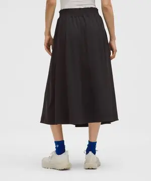 Lululemon Stretch Woven Ruffle-waist Midi Skirt