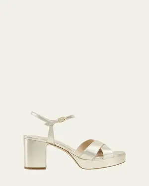 STUART WEITZMAN Dayna Platform Sandals - Gold