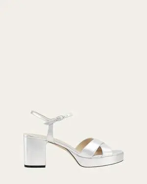 STUART WEITZMAN Dayna Platform Sandals - Silver