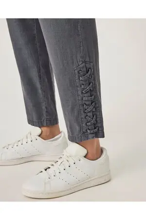 Splendid Straight Leg Lace-up Pant - Blue / Navy