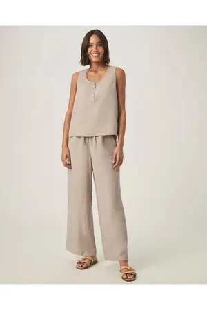 Splendid Stella Linen Tank - Brown
