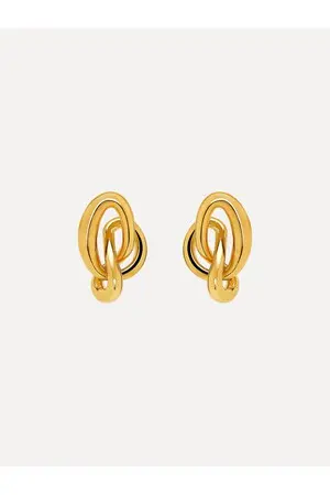 Oscar De La Renta O Knot Earrings - Gold