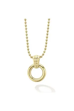 Lagos Meridian 18k Circle Pendant Necklace - Gold