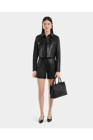 Rudsak Cropped Leather Jacket