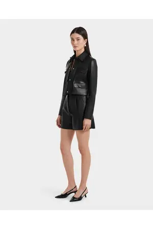 Rudsak Cropped Leather Jacket