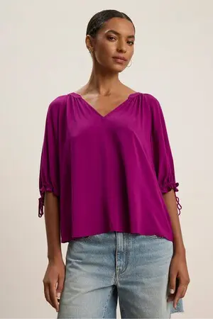 Velvet By Graham & Spencer Tie Detailed Blouses