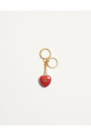 Valentino Garavani Coeur Royal Bag And Key Ring Charm - Red