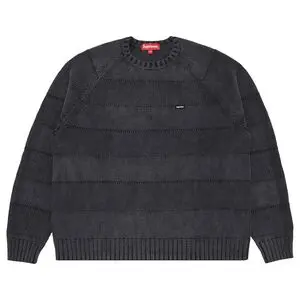 Supreme Small Box Stripe Sweater - Black