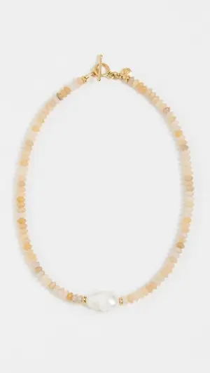 MAYAMAR Topaz And Baroque Pearl Necklace