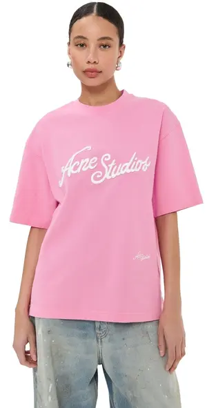 Acne Studios Exford Tourist Logo Tee - Bubble Pink