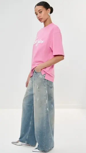 Acne Studios Exford Tourist Logo Tee - Bubble Pink