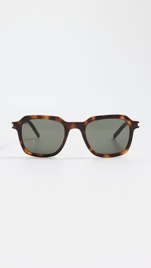 Saint Laurent Slim Square Frame Sunglasses