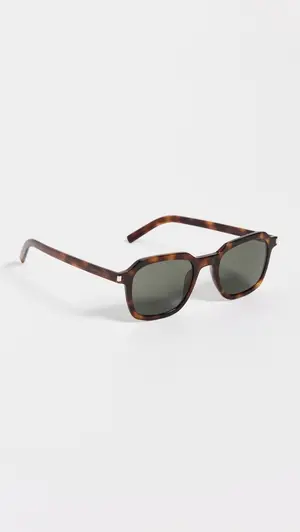 Saint Laurent Slim Square Frame Sunglasses